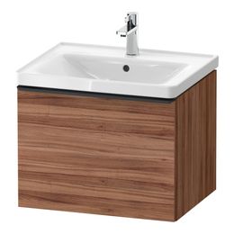 Duravit Waschtischunterschrank D-Neo 58,4x45,2x44cm, 1 A, wd, sw/Nuss Nat (DE42490BD790000)