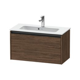 Duravit Waschtischunterschrank Ketho.2 Compact 81x39cm, Nussb dkl., 1 Ausz., wandh&auml;ngend (K25056021210000)