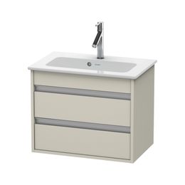 Duravit Waschtischunterschrank Ketho Compact 60x38,5cm, Tau, 2 Schubk., wandh&auml;ngend (KT645209191)