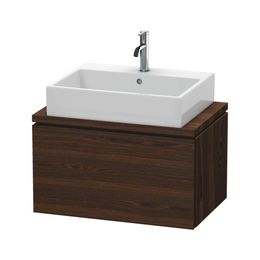 Duravit Waschtischunterschrank Compact L-Cube 72x47,7cm, Nussb geb., f Kons, 1 Auszug (LC580106969)