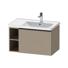 Duravit Waschtischunterschrank D-Neo 78,4x45,2cm, 1 A, B re, schwarz/Leinen (DE42570BD750000)
