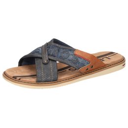 Lerros Pantolette Herren Gr&ouml;&szlig;e 44 blue denim / cognac / dunkelgrau
