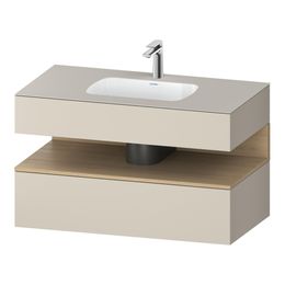 Duravit Einbauwaschtisch-M&ouml;bel-Set Qatego 100x55x60cm, E na/tau m, Kon-WTU, B (QA4786030830010)