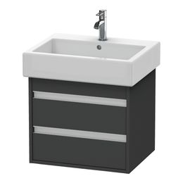 Duravit Waschtischunterschrank Ketho 55x44cm, graph ma, 2 Schubk., wandh&auml;ngend (KT663604949)