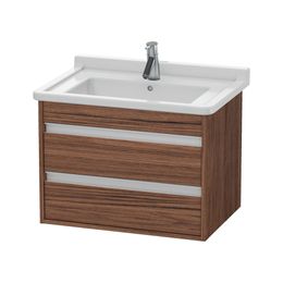 Duravit Waschtischunterschrank Ketho 65x45,5cm, Nussb dkl., 2 Schubk., wandh&auml;ngend (KT664302121)