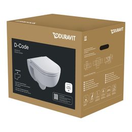 Duravit Wand-WC, Tiefsp&uuml;ler-Set D-Code m Absenkaut., mit WC-Sitz, Rimless, wei&szlig; (45130900A1)