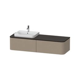 Duravit Waschtischunterschrank o. ES Happy D.2 Plus 35,4x160cm, 2 Ausz&uuml;ge, BP l, leinen (HP4944L75750010)