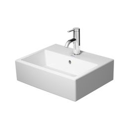 Duravit M&ouml;b.-Handwaschbecken geschliffen Vero Air 45x35cm, m HL, &Uuml;L, Hahnlochbank, wei&szlig; (0724450027)