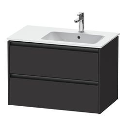Duravit Waschtischunterschrank Ketho.2 81x48x54,9cm, f WT m B re, graph matt (K25268080800000)