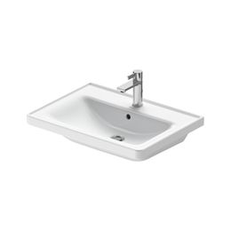 Duravit M&ouml;belwaschtisch D-Neo 65x48cm, m Hahnl., we., m &Uuml;L, Hahnloch (2367650000)