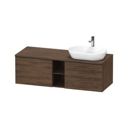 Duravit Waschtischunterschrank D-Neo 140x55cm, 2 A, 1 Pl, B R, sw/Nuss dkl. (DE4950RBD210000)