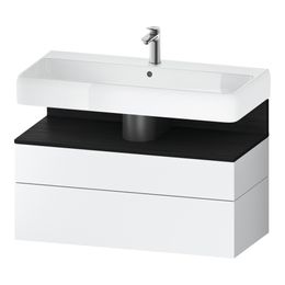 Duravit Waschtischunterschrank Qatego 99x47x59cm, E sw/we m, 1 Kast, 1 Ausz. (QA4395016180000)