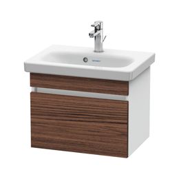Duravit Waschtischunterschrank Com DuraStyle 50x36,8cm, Nussb dunk./wei&szlig; ma, 1 Auszug (DS630302118)