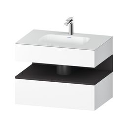 Duravit Einbauwaschtisch-M&ouml;bel-Set Qatego 80x55x60cm, gra m/we m, Kon-WTU, B (QA4785080180010)