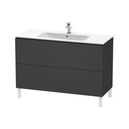 Duravit Waschtischunterschrank L-Cube 122x48,1cm, graph ma, 2 Ausz&uuml;ge, stehend (LC662804949)