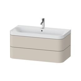 Duravit M&ouml;belwaschtisch Happy D.2 Plus 97,5x49cm, 1 HL, Tau matt, 2 Schubk&auml;sten (HP4348O8383)