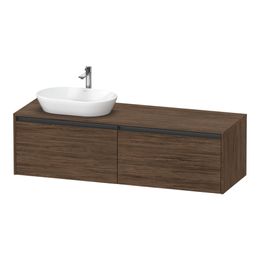 Duravit Waschtischunterschrank Ketho.2 160x55cm, B L, N dkl., 2 Ausz., wandh&auml;ngend (K24889L21210000)