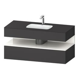 Duravit Einbauwaschtisch-M&ouml;bel-Set Qatego 120x55x60cm, w g/Gra ma, Konsolen-Waschtischunterbau (QA4787022490000)