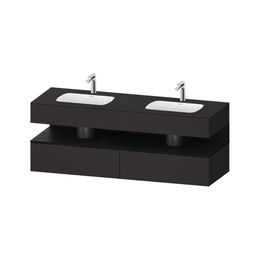 Duravit Einbauwaschtisch-M&ouml;bel-Set Qatego 160x55x60cm, Kon-WTU, B, E sw/gra matt (QA4797016800010)