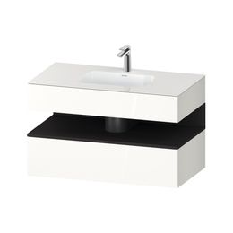 Duravit Einbauwaschtisch-M&ouml;bel-Set Qatego 100x55x60cm, gra m/we g, Kon-WTU, B (QA4786080220010)