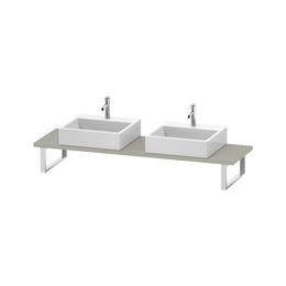 Duravit Konsole DuraStyle 80-200x48cm, 2 Ausschn, St&auml;r 3cm, taupe (DS105C09191)
