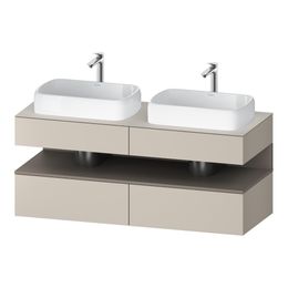 Duravit Waschtischunterschrank Qatego 140x55x60cm, ba m/ta m, Pl, Beck. beids. (QA4767043910000)