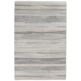 Teppich Astra "Vercelli 241", beige (creme, anthr), B:200cm H:9mm L:290cm, Kunstfaser, Teppiche, Teppich, weiche Oberfl&auml;che, mit Fransen, Hoch-Tief-Struktur, Wohnzimmer