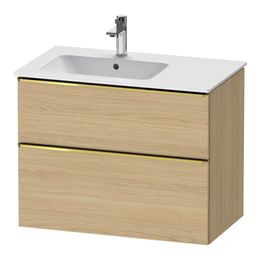Duravit Waschtischunterschrank D-Neo 81x46,2cm, 1 Kast, B L, g pol/Eiche Nat (DE4366034300000)