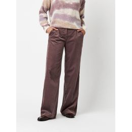Palazzohose Toni "Luisa Palazzo", Damen, Gr. 36, N-Gr, lila (mauve), Cord, Obermaterial: 78% Baumwolle, 20% Modal, 2% Elasthan, unifarben, normal, Hosen Palazzohose, Relaxed Fit, aus seidigem Cord