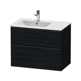 Duravit Waschtischunterschrank D-Neo 81x46,2cm, 1 Kast, B L, schwarz/Eiche sw (DE43660BD160000)