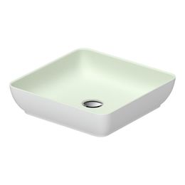 Duravit Aufsatzwaschtisch DuroCast + Sivida 40x40cm, I.Fa Blassgr&uuml;n m, Au&szlig;.Fa w m (266001FG00)