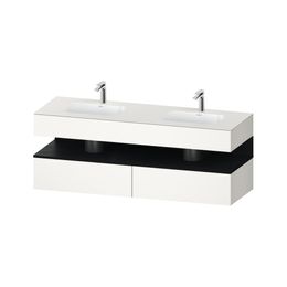 Duravit Einbauwaschtisch-M&ouml;bel-Set Qatego 160x55x60cm, Konsolen-Waschtischunterbau, Ei sw/we matt (QA4797016840000)