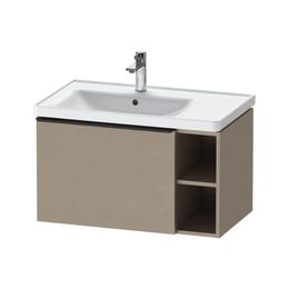 Duravit Waschtischunterschrank D-Neo 78,4x45,2cm, 1 A, B li, schwarz/Leinen (DE42580BD750000)