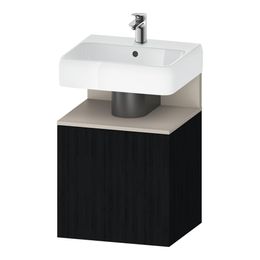 Duravit Waschtischunterschrank Qatego 49x42x64,5cm, 1 T., T. re, Tau m/Eich sw (QA4077R91160000)