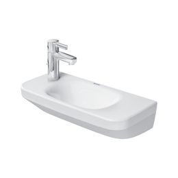 Duravit Handwaschbecken DuraStyle 50x22cm, o. &Uuml;L, m HLB, HL links, wei&szlig; (0713500009)