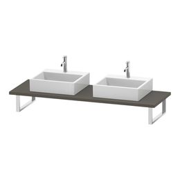 Duravit Konsole L-Cube 80-200x55cm, 2 A., St&auml; 3cm, f Gr s-matt (LC107C09090)