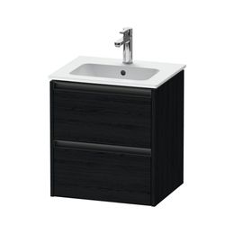 Duravit Waschtischunterschrank Ketho.2 51x42x54,9cm, 2 Schub., wandh&auml;ngend, Ei sw (K25261016160000)