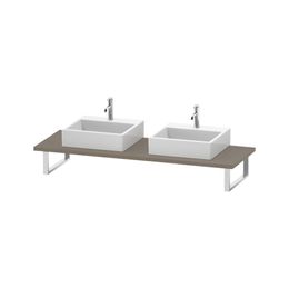 Duravit Konsole DuraStyle 80-200x55cm, 2 Ausschn, St&auml;r 3cm, leinen (DS107C07575)