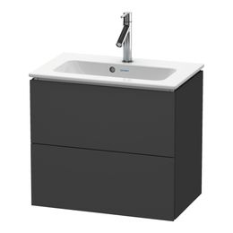 Duravit Waschtischunterschrank Compact L-Cube 62x39,1cm, graph ma, 2 Schub., wandh&auml;ngend (LC625604949)