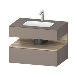 Duravit Einbauwaschtisch-M&ouml;bel-Set Qatego 80x55x60cm, E Marmo/Bas ma, Konsolen-Waschtischunterbau (QA4785055430000)