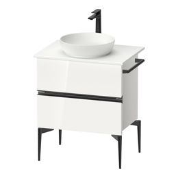 Duravit Konsolen-Waschtischunterbau bodenstehend Sivida 64,5x54,8x47,5cm, w g, 2 Schub., Gr. sw (SV46570BD220000)