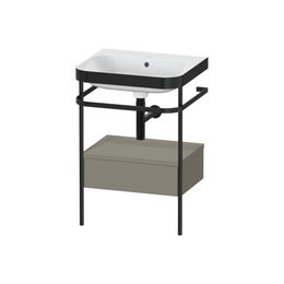 Duravit M&ouml;belwaschtisch-Kombi Happy D.2 Plus 57,5x49cm, o HL, st-g m, m Konso, 1 Lad (HP4740N9292)