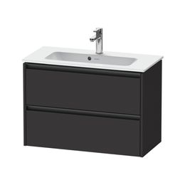 Duravit Waschtischunterschrank Ketho.2 Compact 81x39cm, graph matt, 2 Schub., wandh&auml;ngend (K25256080800000)