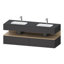 Duravit Einbauwaschtisch-M&ouml;bel-Set Qatego 160x55x60cm, Kon-WTU, B, Ei nat/grap ma (QA4797030490010)