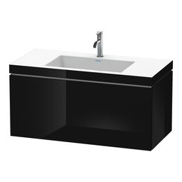 Duravit Waschtischunterschrank c-bonded L-Cube 100x48cm, 1 HL, sw hgl, 1 Ausz., wandh&auml;ngend (LC6918O4040)