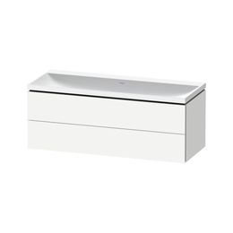 Duravit M&ouml;bel-Set L-Cube 120x48x48cm, o. Hahnl., we. ma, 2 Schub. (LC6953N18180000)