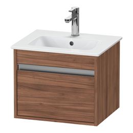 Duravit Waschtischunterschrank Ketho Compact 50x41,2x41cm, 1 Ausz., wandh&auml;ngend, Nussb Nat (KT640407979)