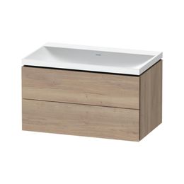 Duravit M&ouml;bel-Set L-Cube 80x48x48cm, o Hahnl., Ei marm., 2 Schub. (LC6951N55550000)