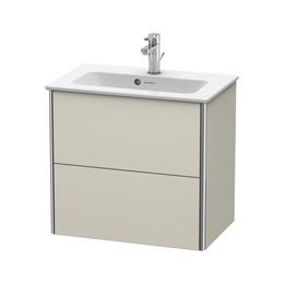Duravit Waschtischunterschrank Compact XSquare 61x38,8cm, Tau matt, 2 Schubk., wandh&auml;ngend (XS416508383)
