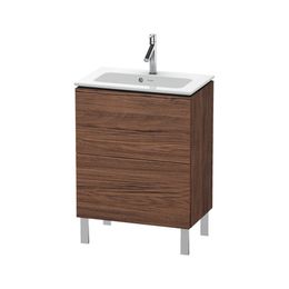 Duravit Waschtischunterschrank Compact L-Cube 62x39,1cm, Nussb dkl., 2 Ausz., stehend (LC667302121)